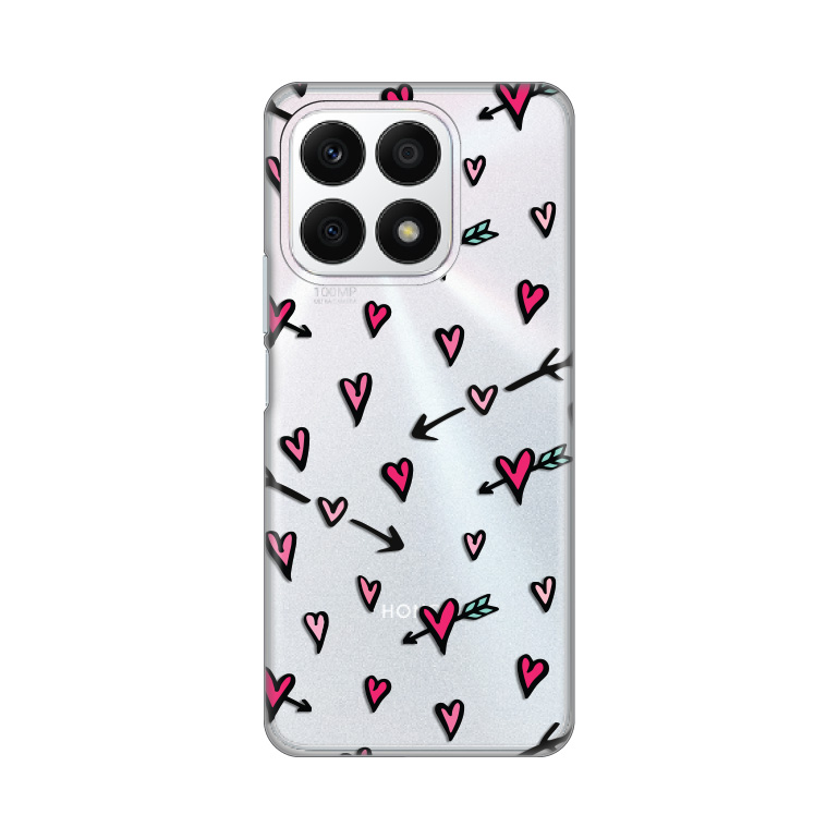 Zastitna ultra tanka (skin) maska / futrola PRINT - Huawei Honor X8a Heart Pattern