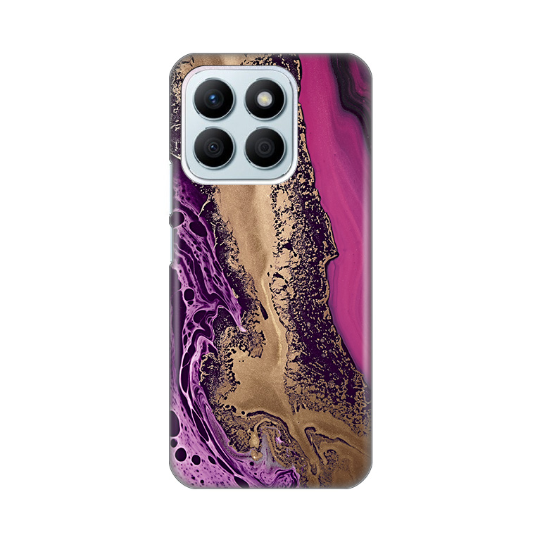 Zastitna silikonska maska (futrola) PRINT - Huawei Honor X8b Purple Gold Marble