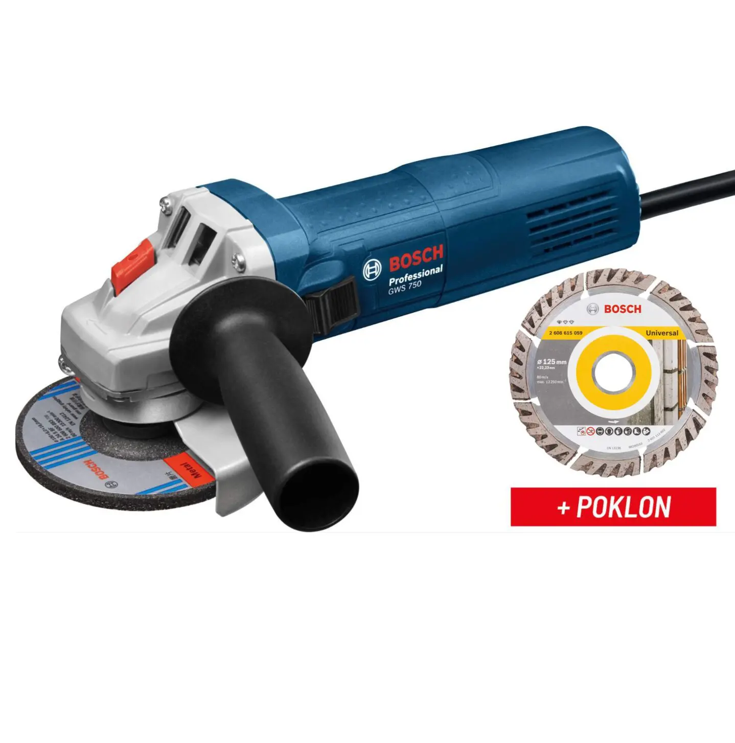 BOSCH Brusilica 125 mm + poklon dijamantska ploča