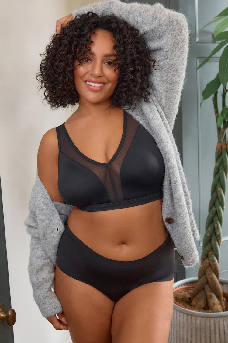 Black Total Support Non Wire Bra