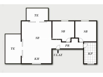 Trosoban stan 77,68 m2, Umag, Istra