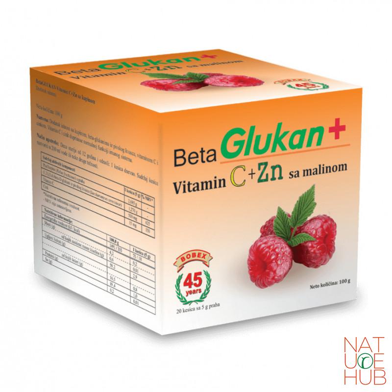 Beta glukan + vit C i Zn sa kupinom, 20 kesica