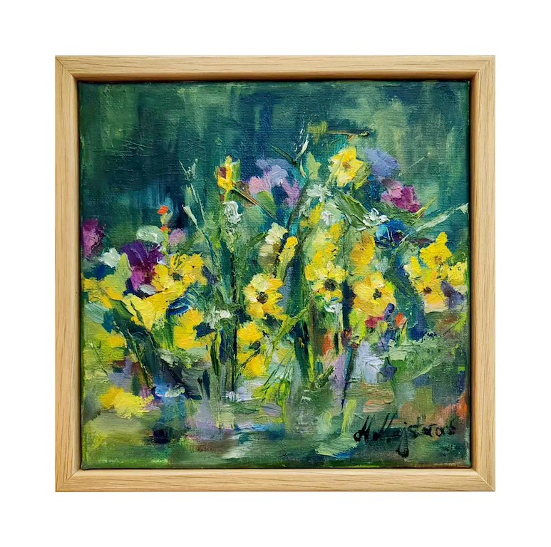 „Expressive flowers“ ulje na platnu