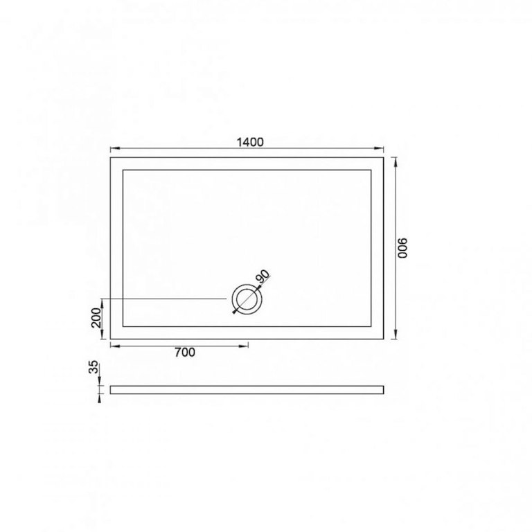 TUŠ KADA 90X140 35mm C-11-1490