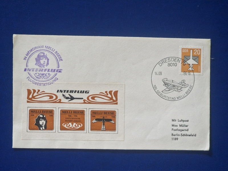 DDR 1986 FDC Blok+Top Pečati Samo 1 Dan RRR