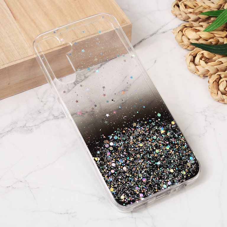 Zastitna silikonska maska (futrola) Glitter - Samsung A145R/A146B Galaxy A14 4G/5G crna