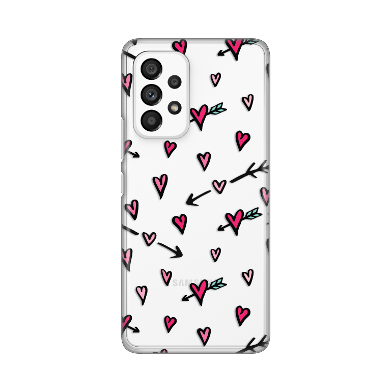 Zastitna ultra tanka (skin) maska / futrola PRINT - Samsung A536 Galaxy A53 5G Hearts Pattern