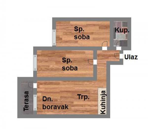 Trosoban stan na prodaju, 53m2, 100.780€