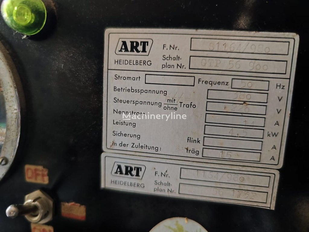 Heidelberg A3 GTP Platen with Hotstamping mašina za štancanje folije