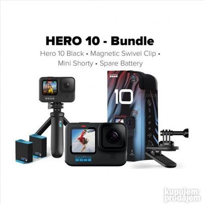 GoPro 10 + Special Bundle Kit Novo!