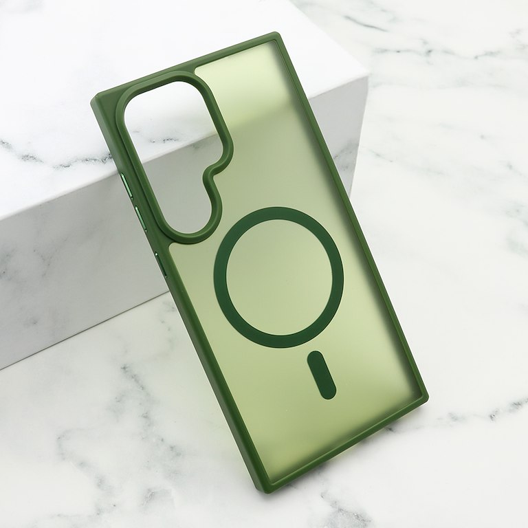 Zastitna maska (futrola) SILKY MAGSAFE mat - Samsung S928 Galaxy S24 Ultra 5G zelena (MS)