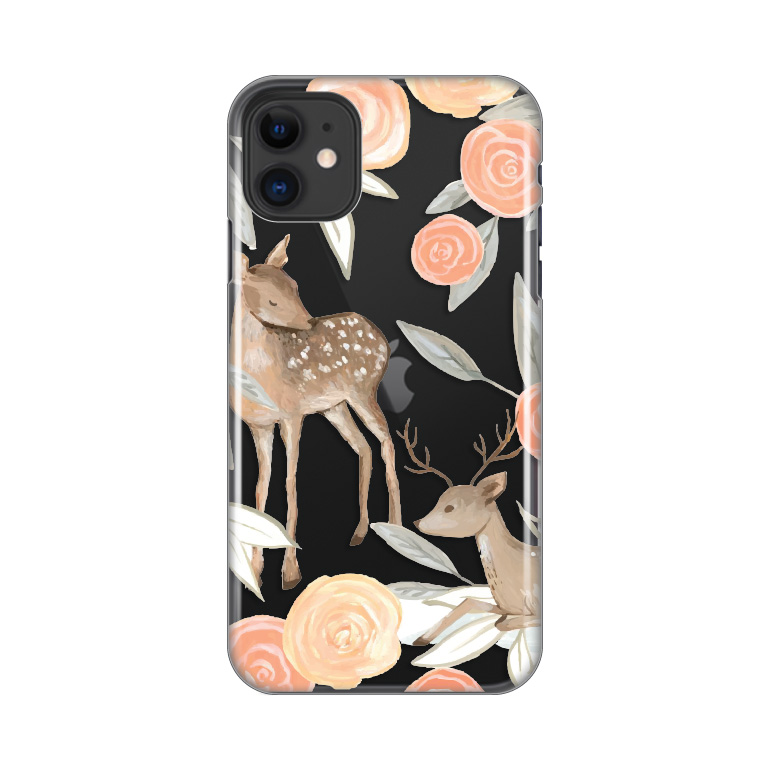 Zastitna ultra tanka (skin) maska / futrola PRINT - iPhone 11 6.1 Flower Deer