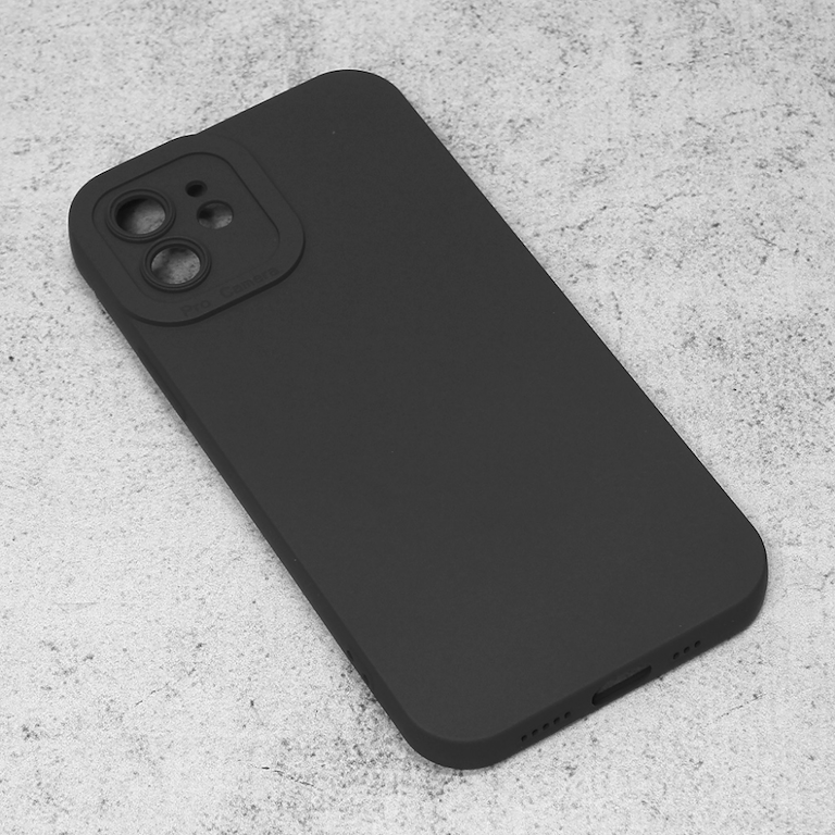 Zastitna maska (futrola) Silikon Pro Camera - iPhone 12 6.1 crna