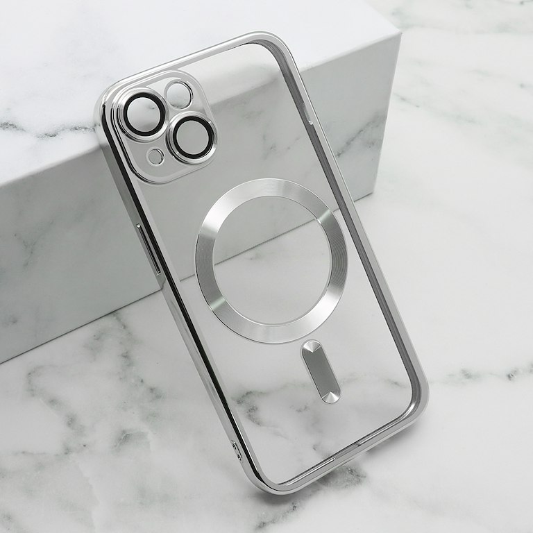 Zastitna maska (futrola) CAMERA PROTECT MagSafe - iPhone 14 (6.1) srebrna (MS)