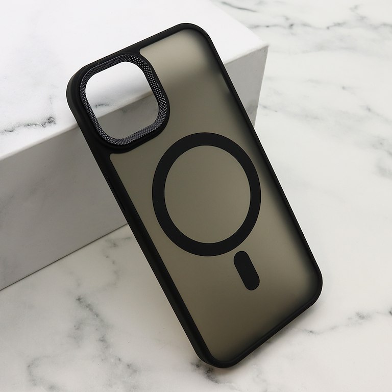 Zastitna maska (futrola) SILKY MAGSAFE II - iPhone 14 (6.1) crna (MS)