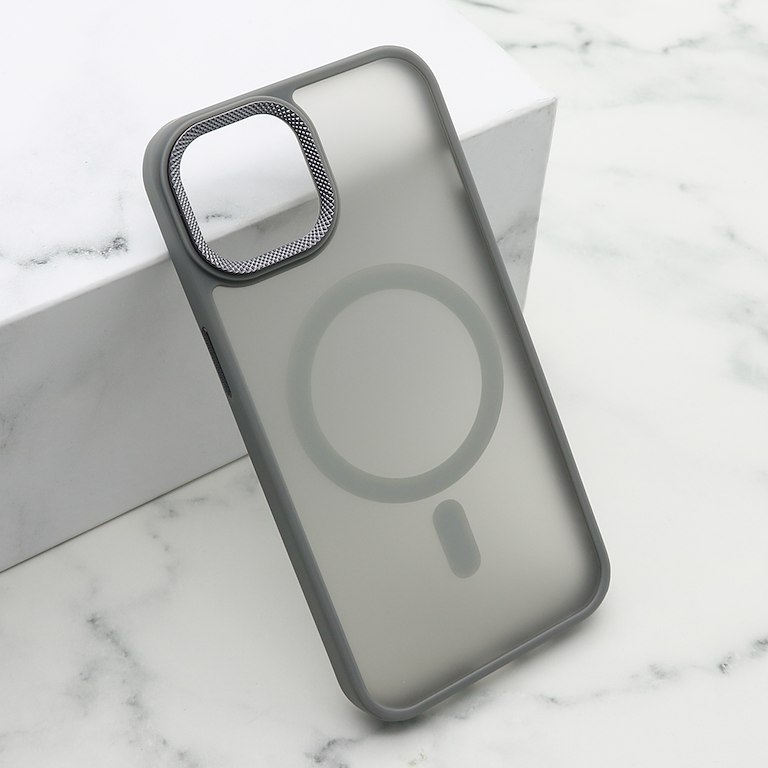 Zastitna maska (futrola) SILKY MAGSAFE II - iPhone 14 (6.1) siva (MS)