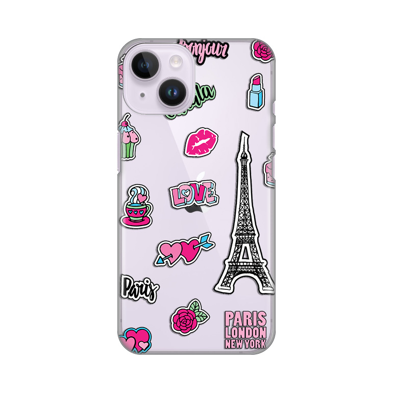 Zastitna ultra tanka (skin) maska / futrola PRINT - iPhone 14 Love Paris