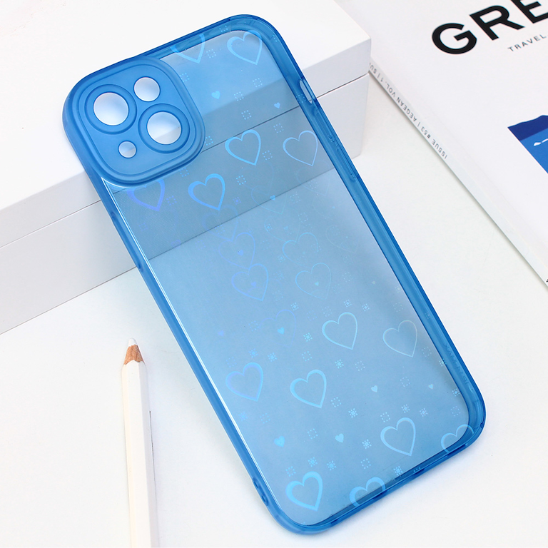 Zastitna maska (futrola) Heart Color IMD - iPhone 14 Plus plava