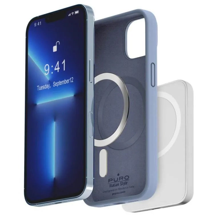 Zastitna maska (futrola) Puro ICON Mag - iPhone 14 Plus svetlo plava