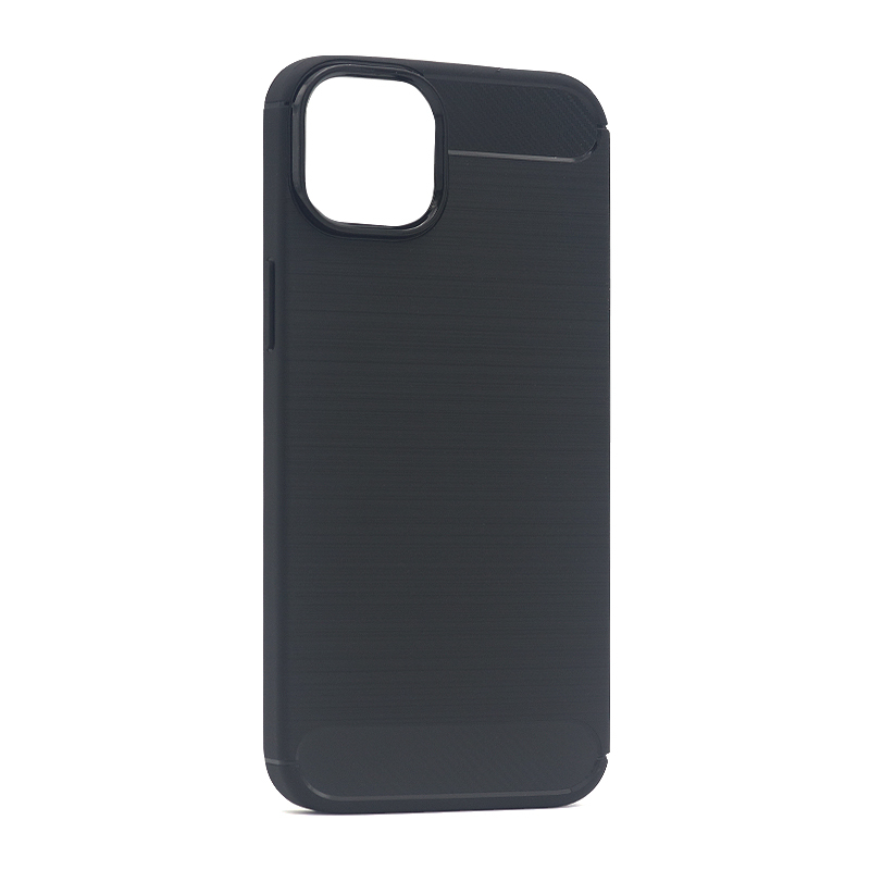 Zastitna silikonska maska (futrola) BRUSHED - iPhone 14 Plus (6.7) crna (MS)