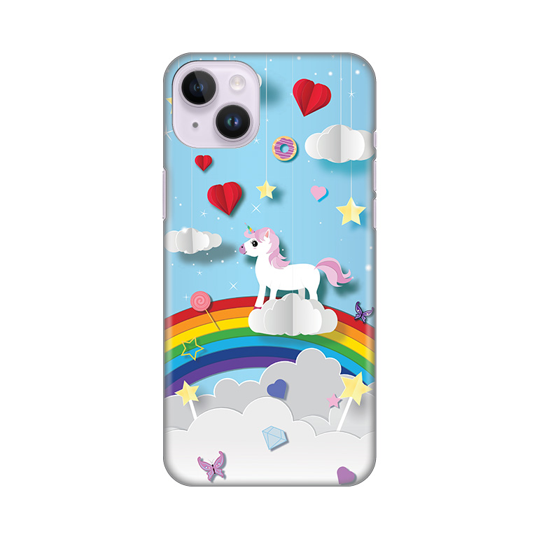 Zastitna silikonska maska (futrola) PRINT - iPhone 14 Plus Unicorn