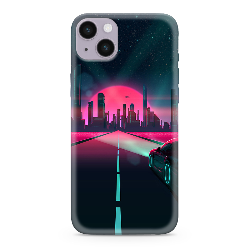 Zastitna ultra tanka (skin) maska / futrola PRINT CLEAR NEON WAVE - iPhone 14 Plus (6.7) NW01 (MS)