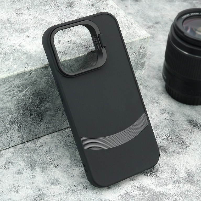 Zastitna maska (futrola) CAMERA HOLDER - iPhone 14 Pro (6.1) crna (MS)