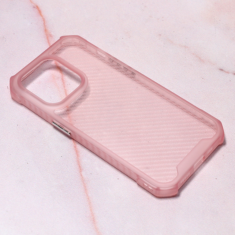 Zastitna maska (futrola) Carbon Crystal - iPhone 14 Pro pink