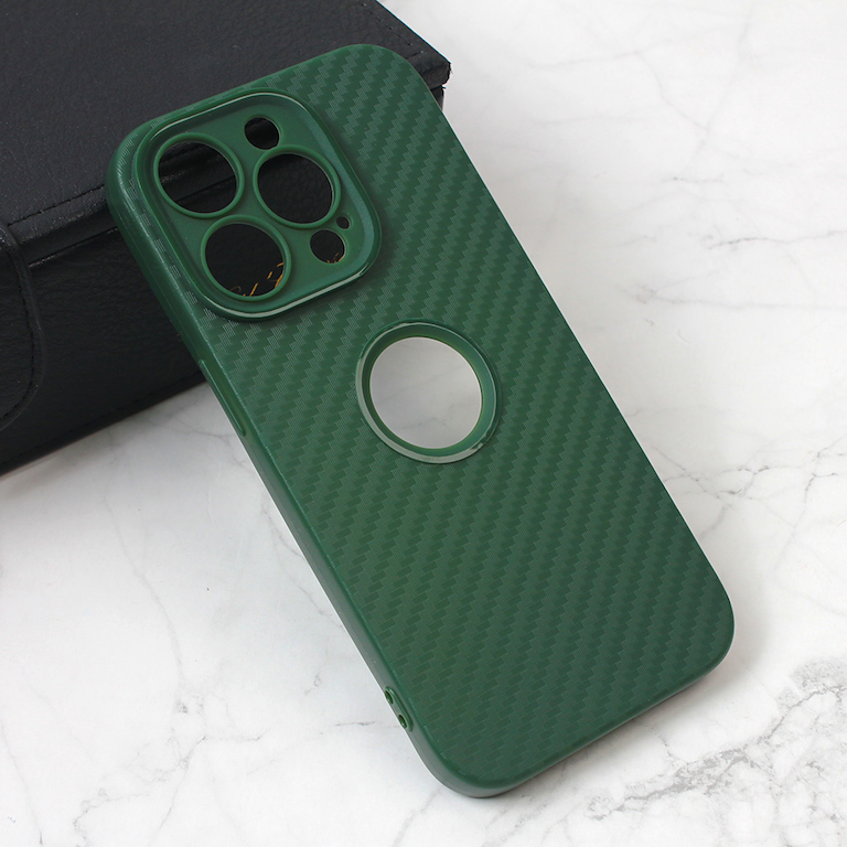 Zastitna maska (futrola) Carbon Stripe - iPhone 14 Pro zelena