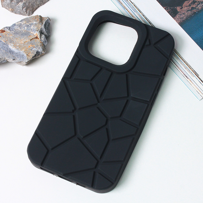 Zastitna maska (futrola) Color Stone - iPhone 14 Pro crna