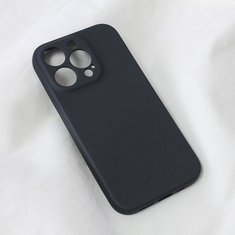 Zastitna maska (futrola) Teracell Soft Velvet - iPhone 14 Pro crna
