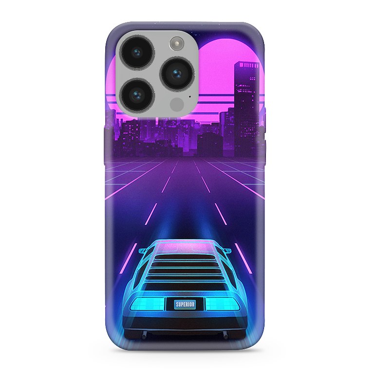 Zastitna ultra tanka (skin) maska / futrola PRINT CLEAR NEON WAVE - iPhone 14 Pro (6.1) NW02 (MS)