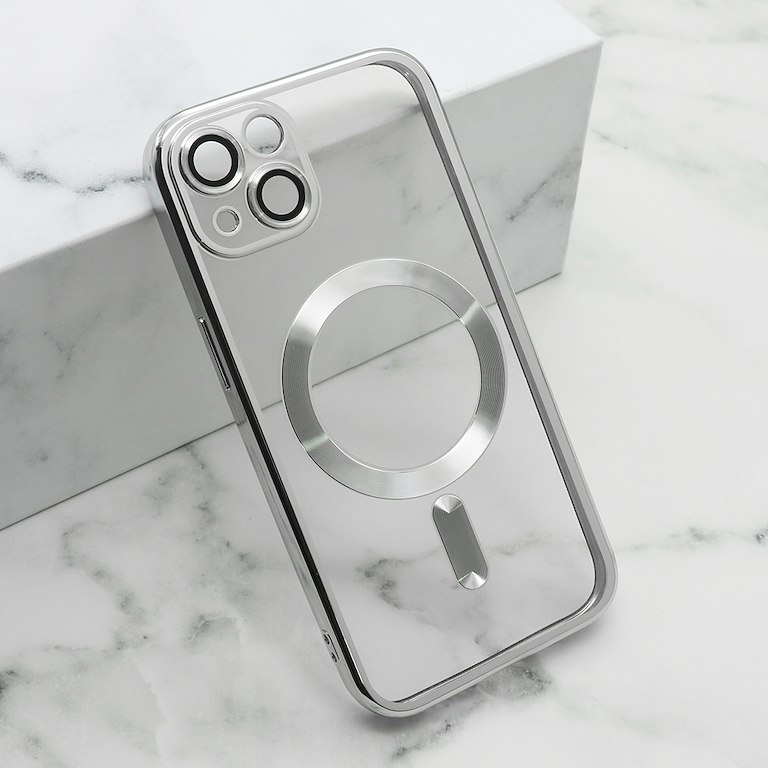 Zastitna maska (futrola) CAMERA PROTECT MagSafe - iPhone 15 srebrna (MS)