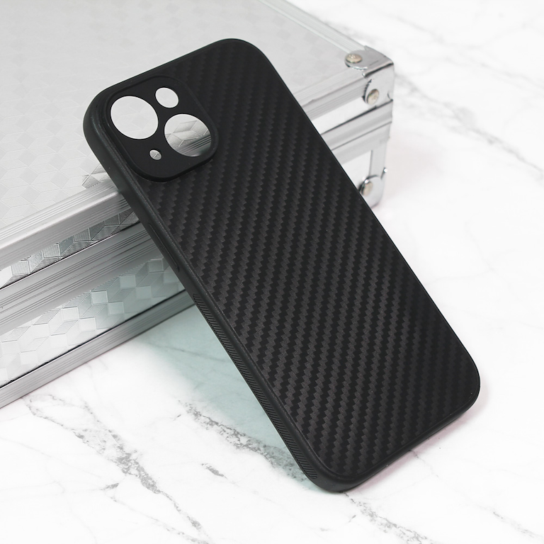 Zastitna maska (futrola) Carbon fiber - iPhone 15 crna