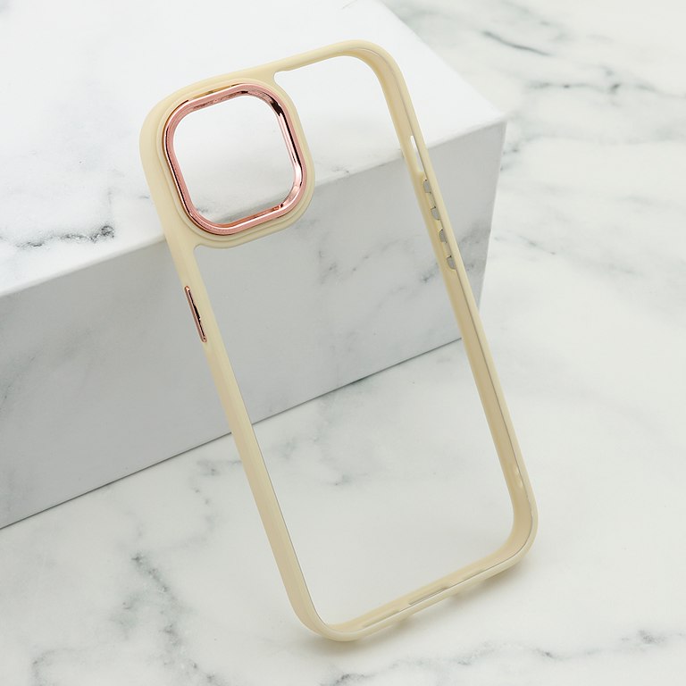 Zastitna maska (futrola) ELEGANT EDGE - iPhone 15 bela (MS)