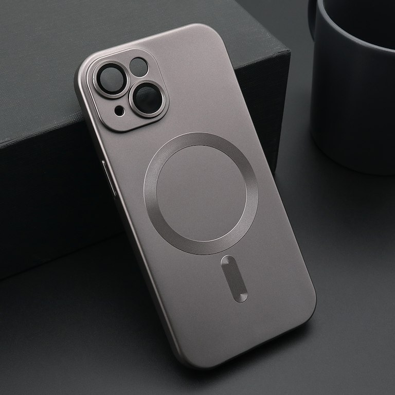 Zastitna maska (futrola) ELEGANT MAGSAFE - iPhone 15 siva (MS)