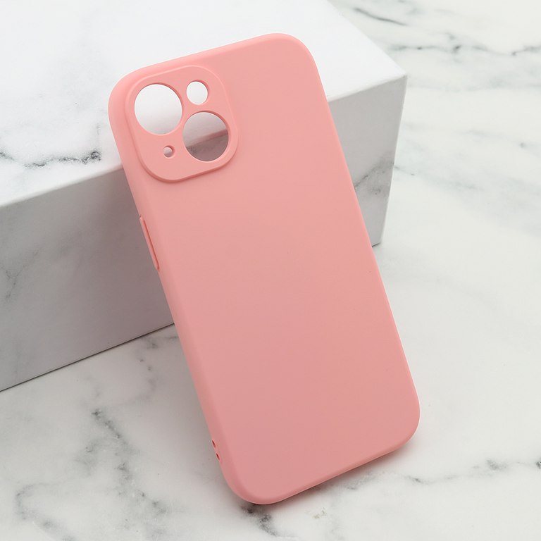 Zastitna maska (futrola) Soft Silicone - iPhone 15 roze (MS)