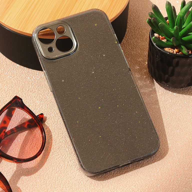 Zastitna maska (futrola) Sparkle Dust - iPhone 15 6.1 crna