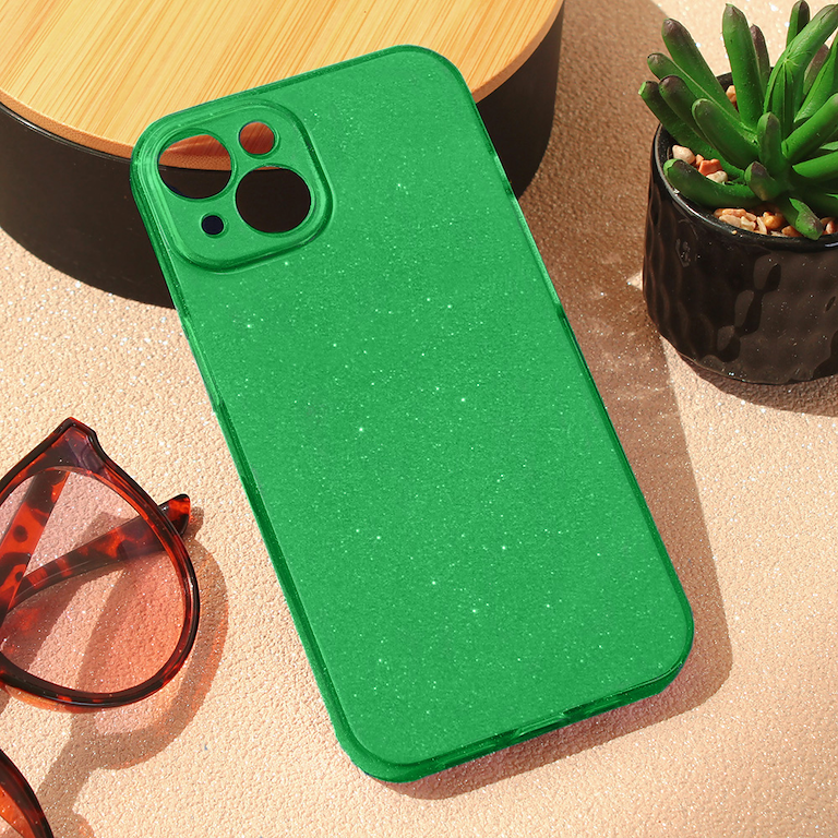 Zastitna maska (futrola) Sparkle Dust - iPhone 15 6.1 zelena