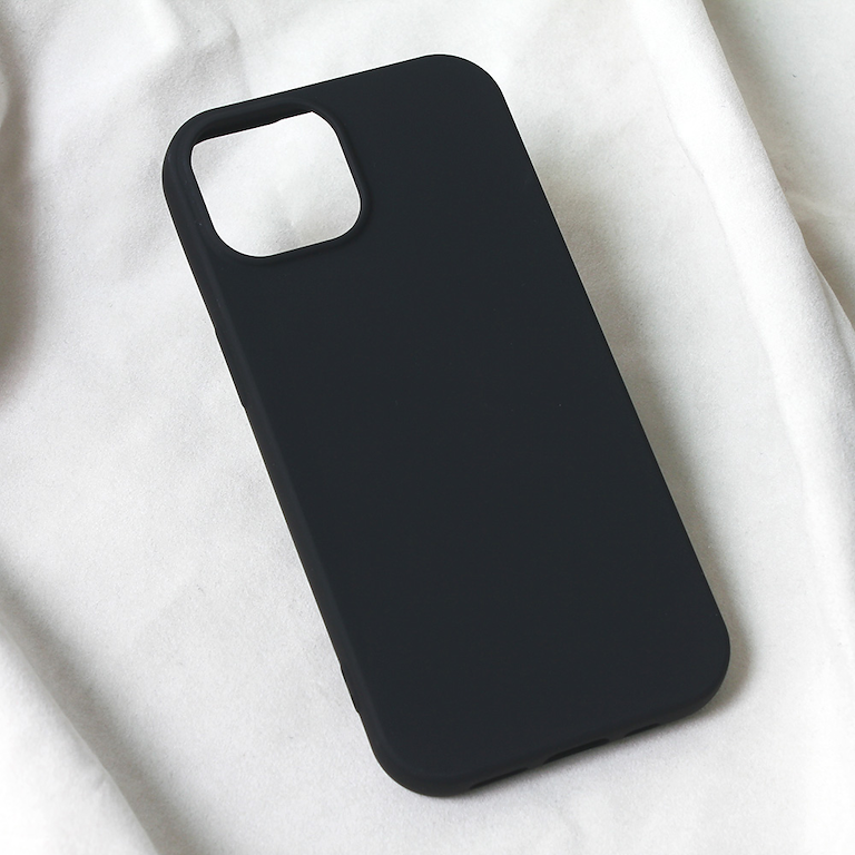 Zastitna maska (futrola) Teracell Soft Velvet - iPhone 15 crna