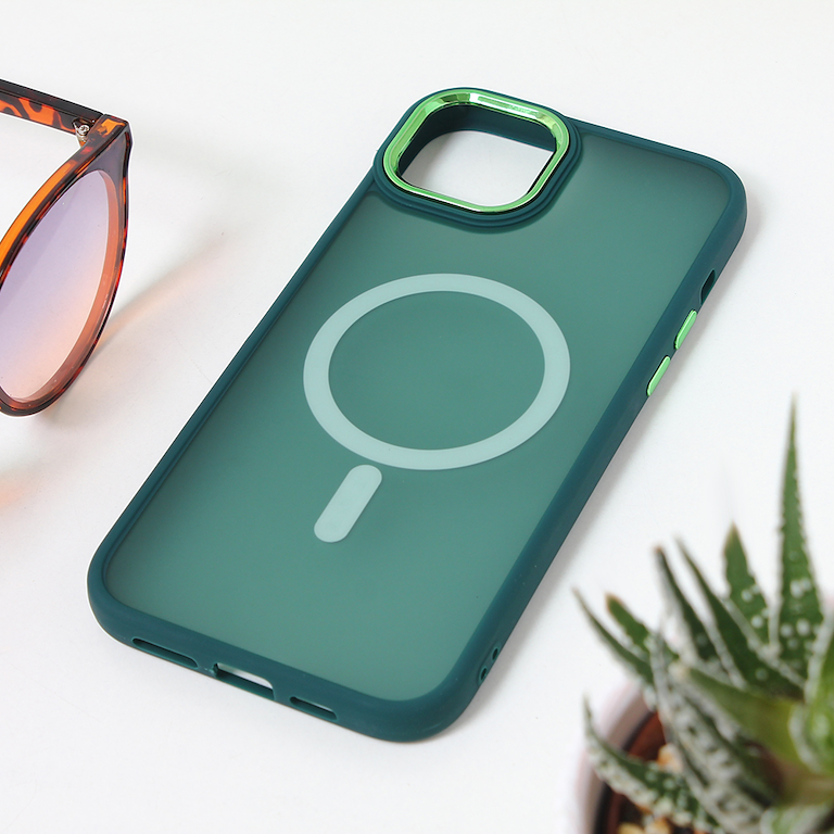 Zastitna maska (futrola) Magsafe colorful - iPhone 15 Plus tamno zelena