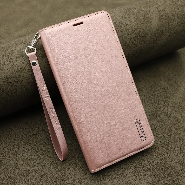 Zastitna maska (futrola) na preklop (bi fold) HANMAN - iPhone 15 Plus svetlo roze (MS)