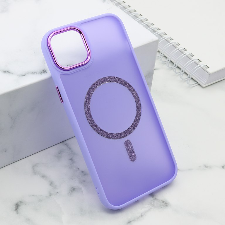 Zastitna maska (futrola) SHINING MAGSAFE - iPhone 15 Plus ljubicasta (MS)