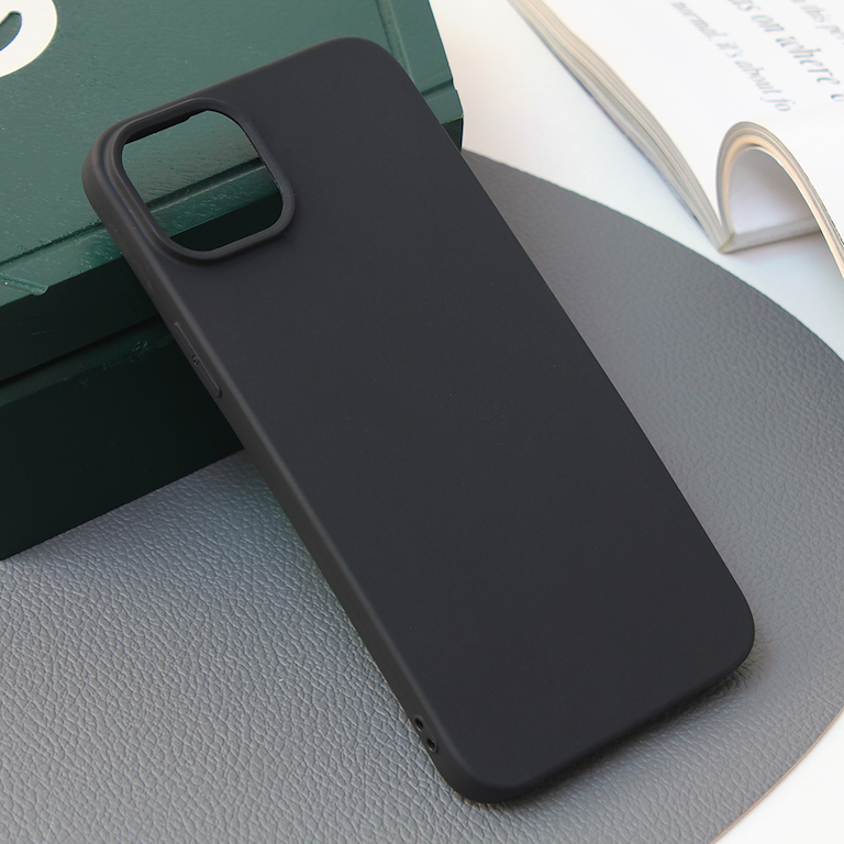 Zastitna silikonska maska (futrola) Skin - iPhone 15 Plus mat crna