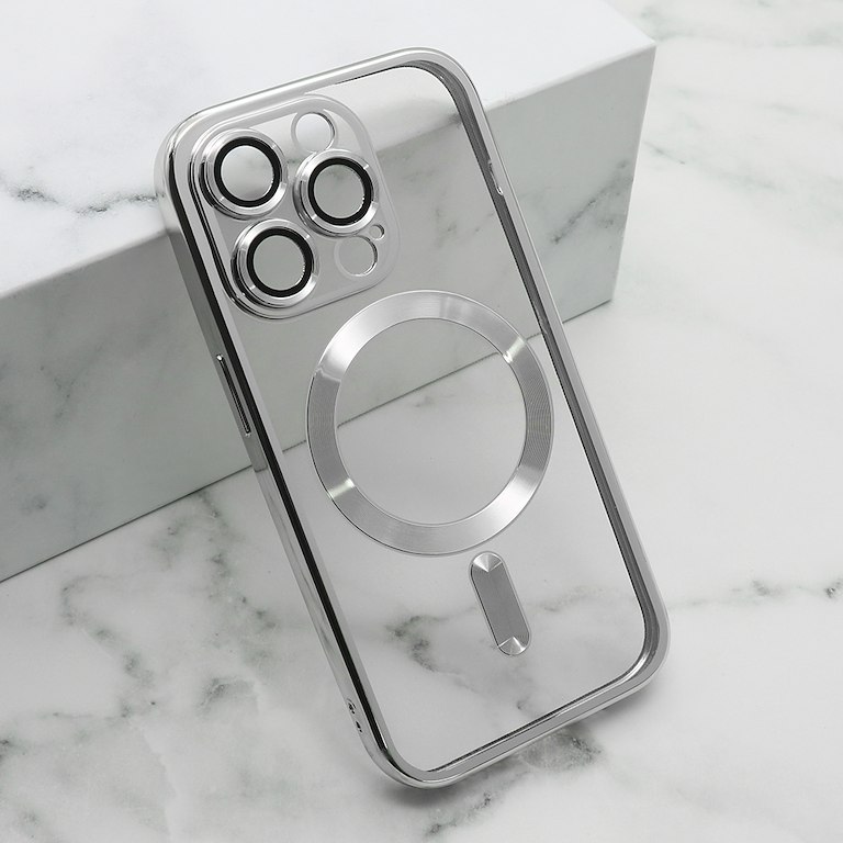 Zastitna maska (futrola) CAMERA PROTECT MagSafe - iPhone 15 Pro (6.1) srebrna (MS)