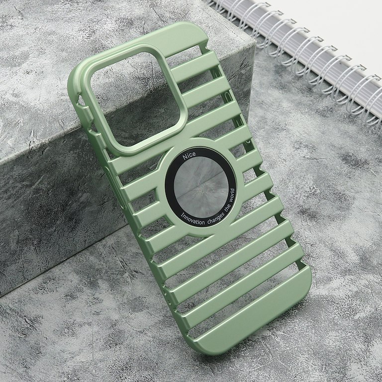 Zastitna maska (futrola) LINES LOGO CUT - iPhone 15 Pro (6.1) mint (MS)