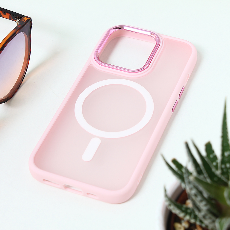 Zastitna maska (futrola) Magsafe colorful - iPhone 15 Pro 6.1 roze