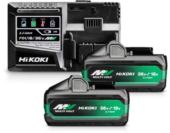 Hikoki set 2 x 36V-4Ah / 18V-8Ah BSL36B18X Multi Volt baterija + UC18YSL3 punjač (UC18YSL3-WJZ)