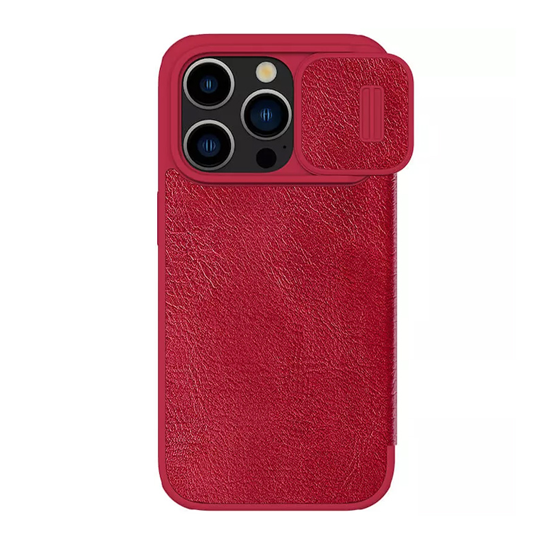 Zastitna maska (futrola) Nillkin Qin Pro - iPhone 15 Pro 6.1 crvena