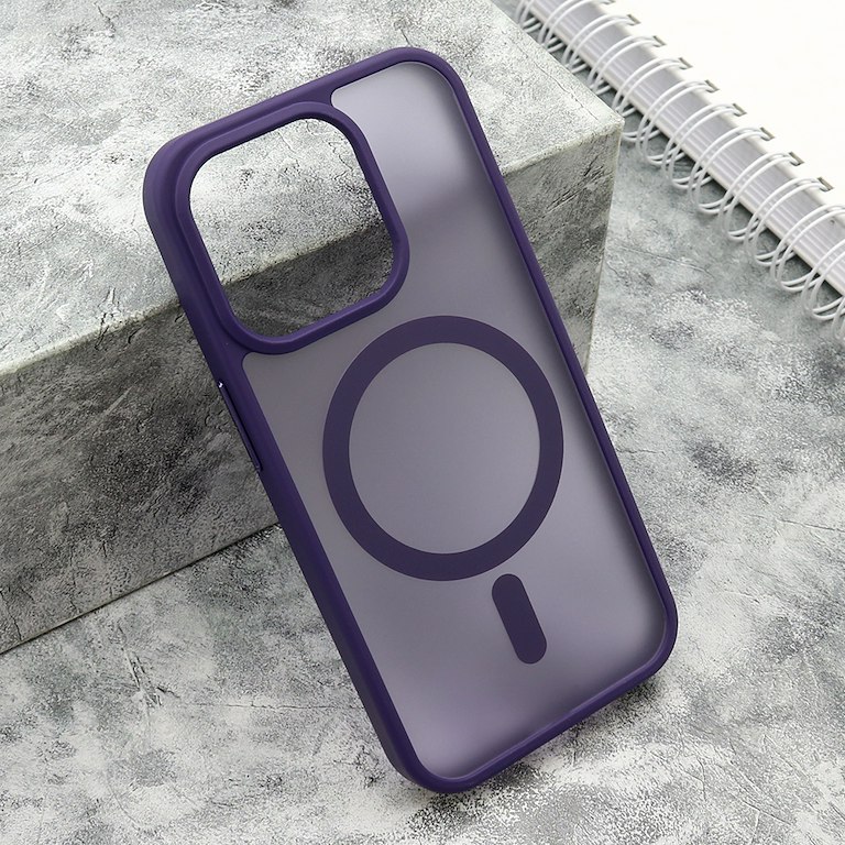 Zastitna maska (futrola) SILKY MAGSAFE mat - iPhone 15 Pro (6.1) ljubicasta (MS)